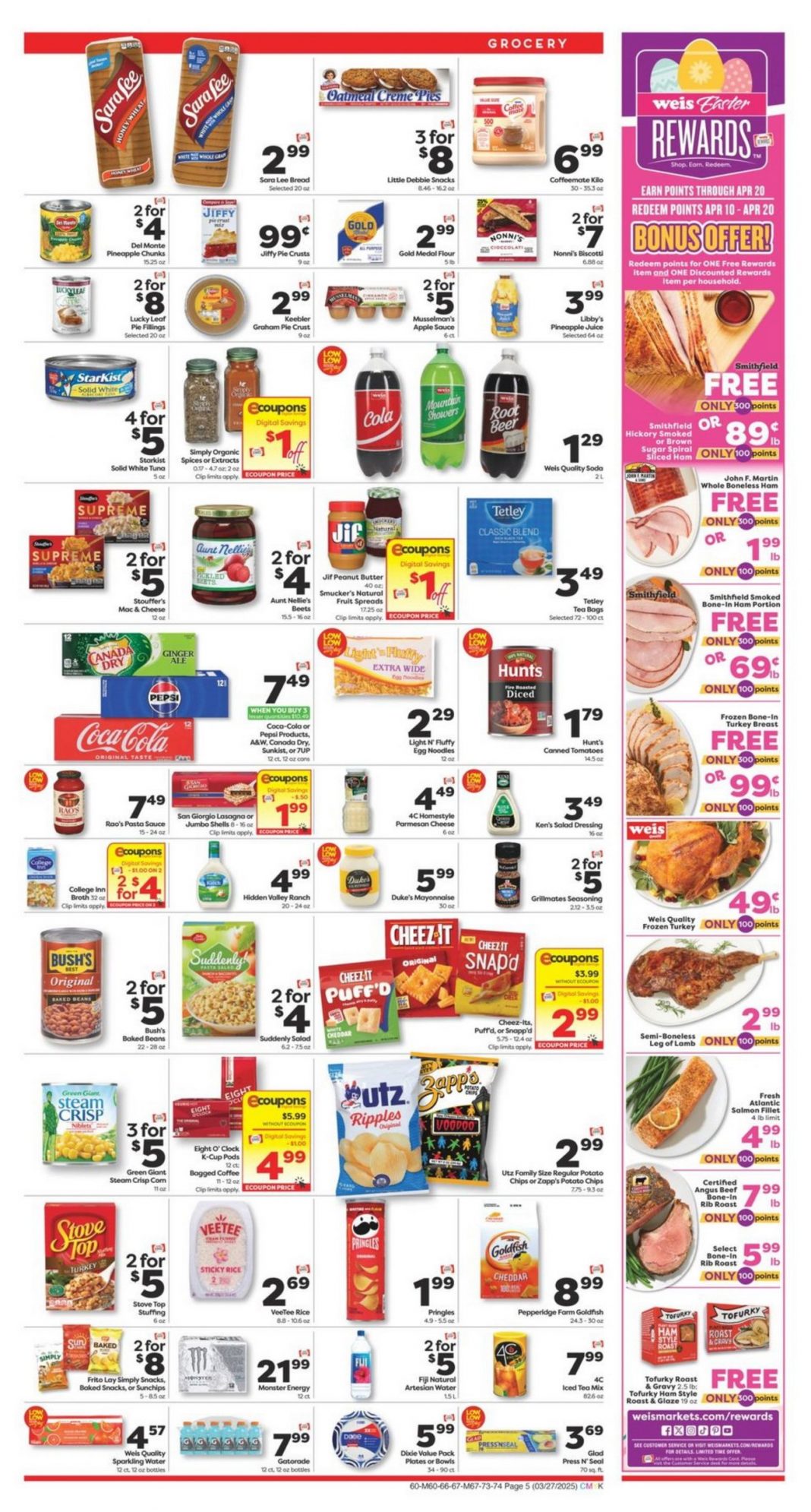 Weis Markets Monthly Ad Mar 27 – Apr 23, 2025 (Easter Promotion Included)