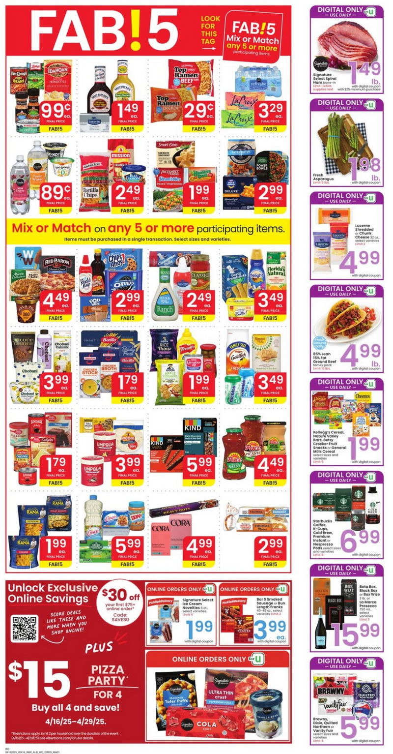 Albertsons Weekly Ad Apr 16 – Apr 22, 2025 (Easter Promotion Included)