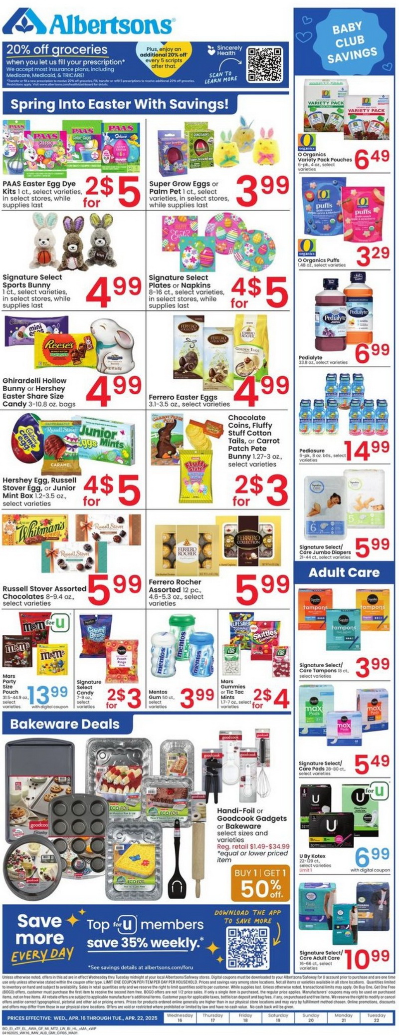 Albertsons Weekly Ad Apr 16 – Apr 22, 2025 (Easter Promotion Included)