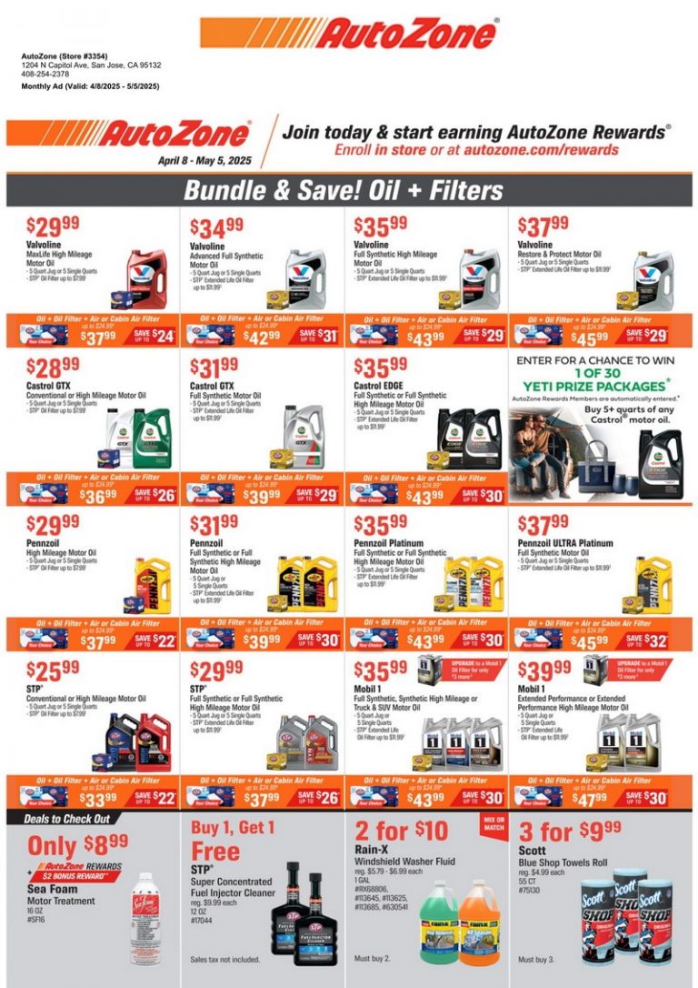 AutoZone Monthly Ad Apr 08 – May 05, 2025