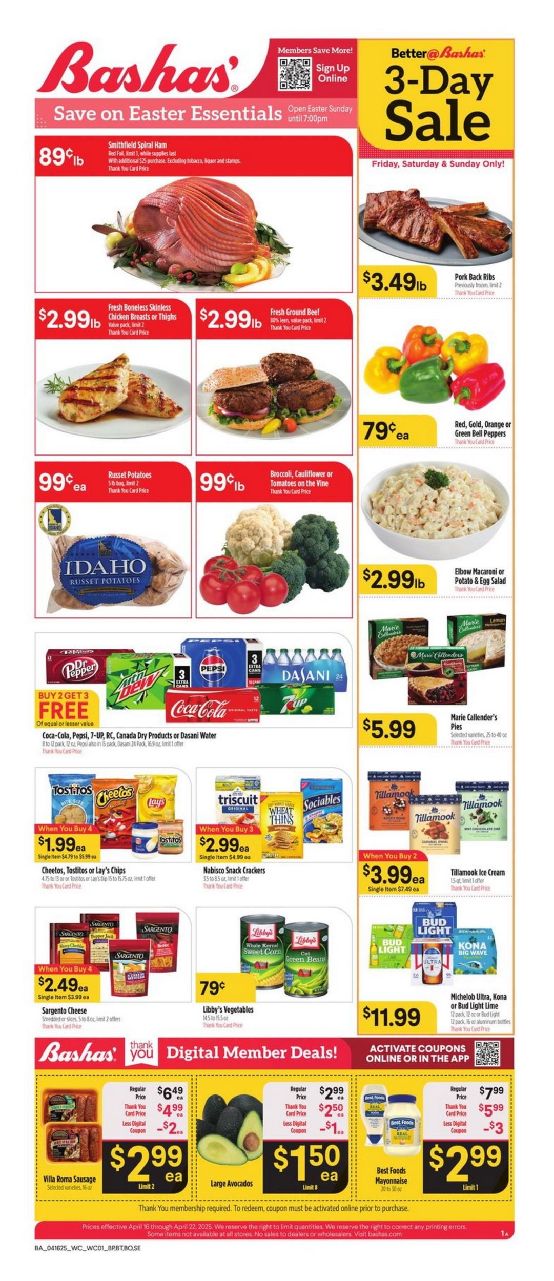 Bashas Weekly Ad Apr 16 – Apr 22, 2025 (Easter Promotion Included)
