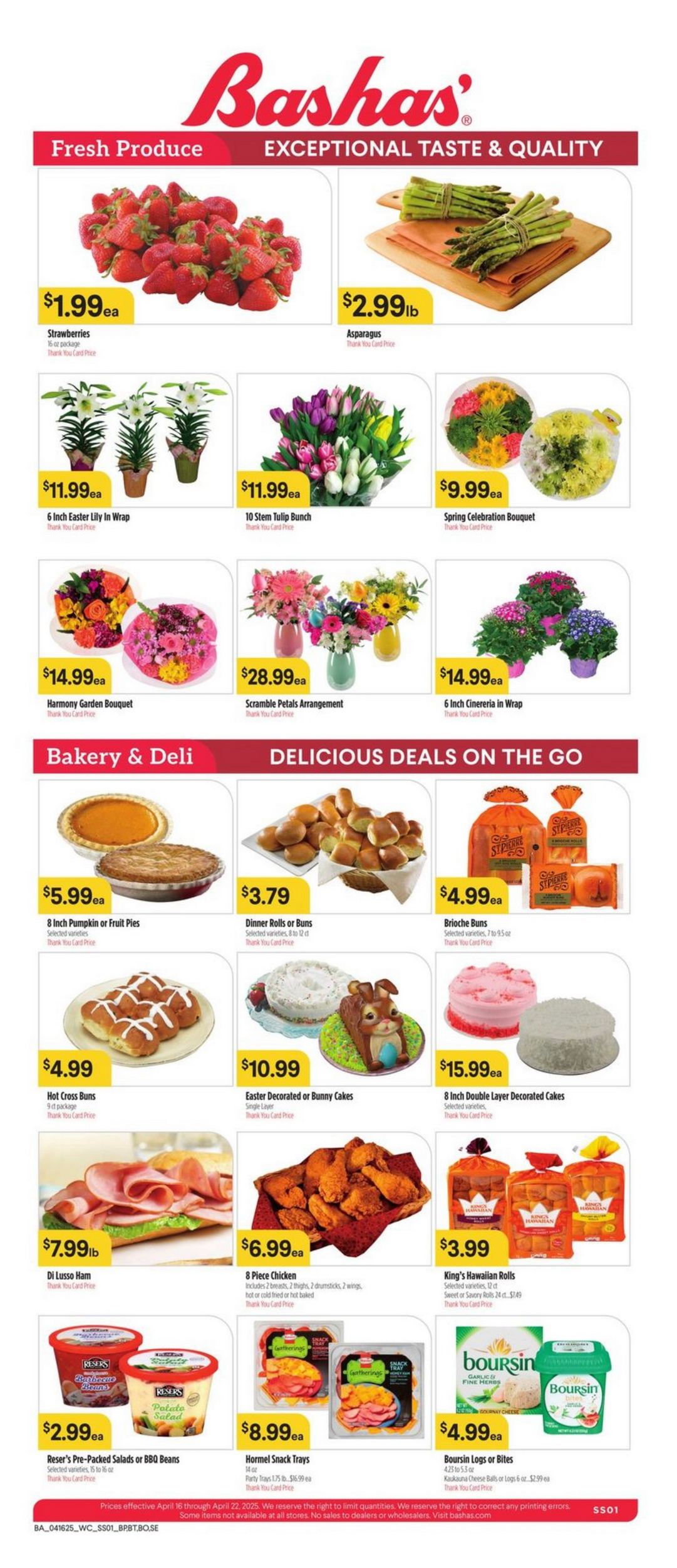 Bashas Weekly Ad Apr 16 – Apr 22, 2025 (Easter Promotion Included)
