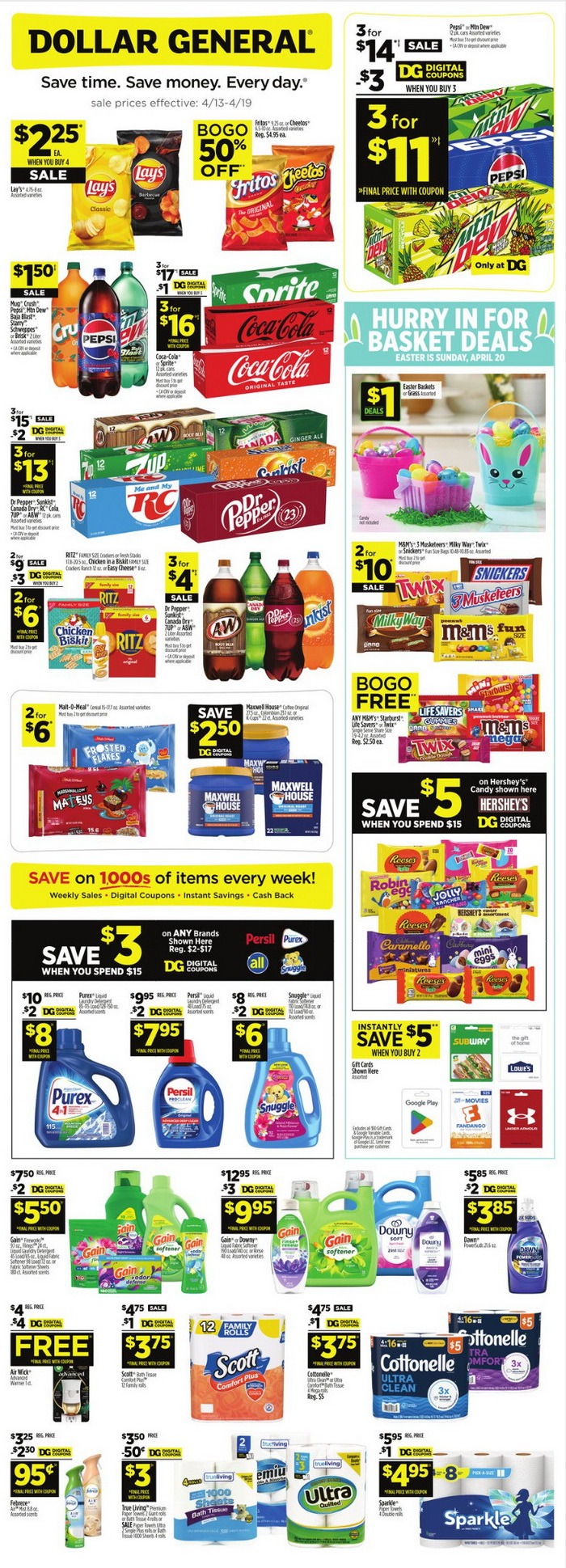Dollar General Weekly Ad Apr 13 – Apr 19, 2025 (Easter Promotion Included)