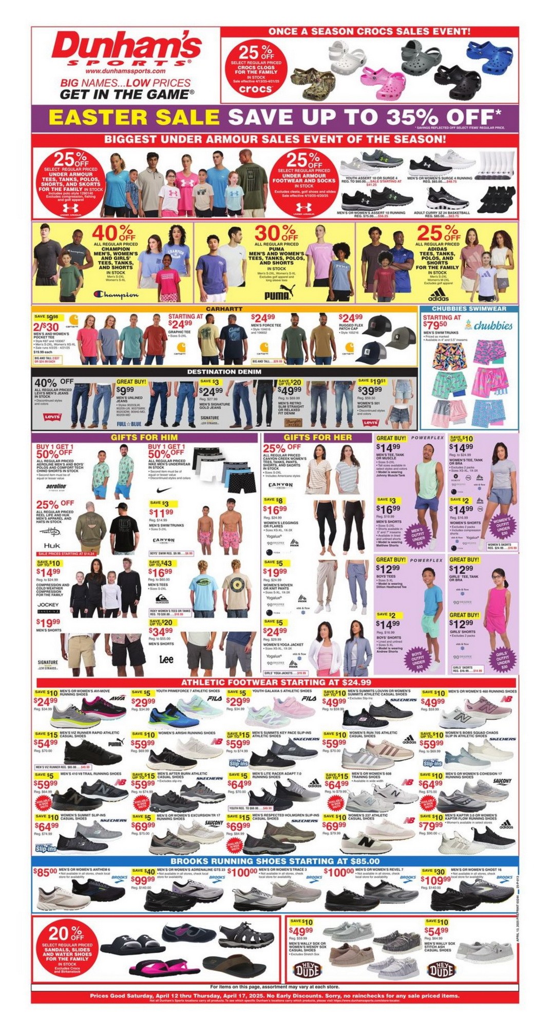 Dunham's Sports Weekly Ad Apr 12 – Apr 17, 2025 (Easter Promotion Included)