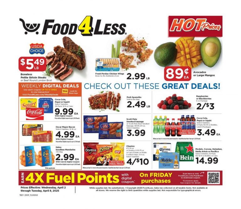 Food 4 Less Weekly Ad Apr 02 – Apr 08, 2025