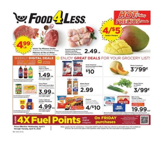 Food 4 Less Weekly Ad Apr 09 – Apr 15, 2025 (Easter Promotion Included)