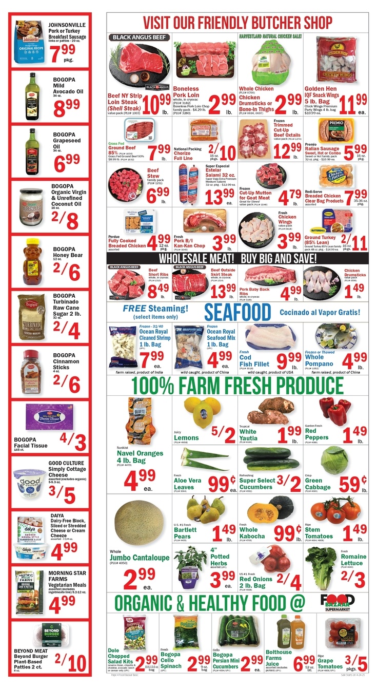 Food Bazaar Weekly Ad Apr 24 – Apr 30, 2025