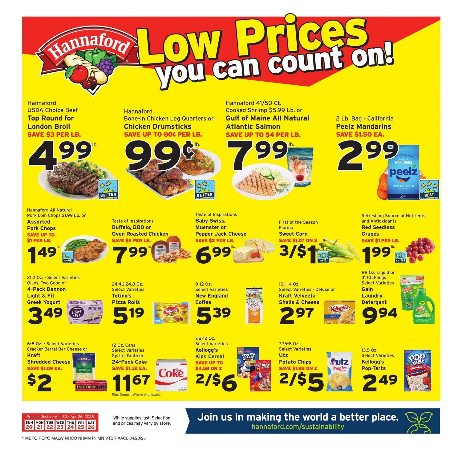 Hannaford Weekly Ad Apr 20 – Apr 26, 2025
