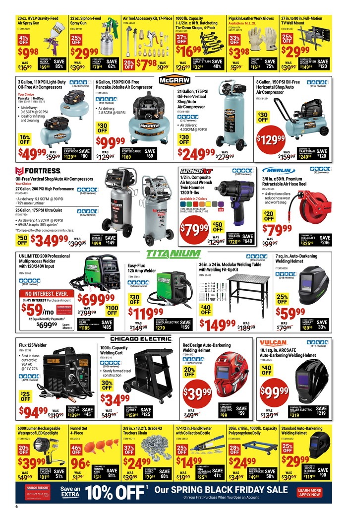 Harbor Freight Spring Black Friday Sale Apr 07 – Apr 14, 2025