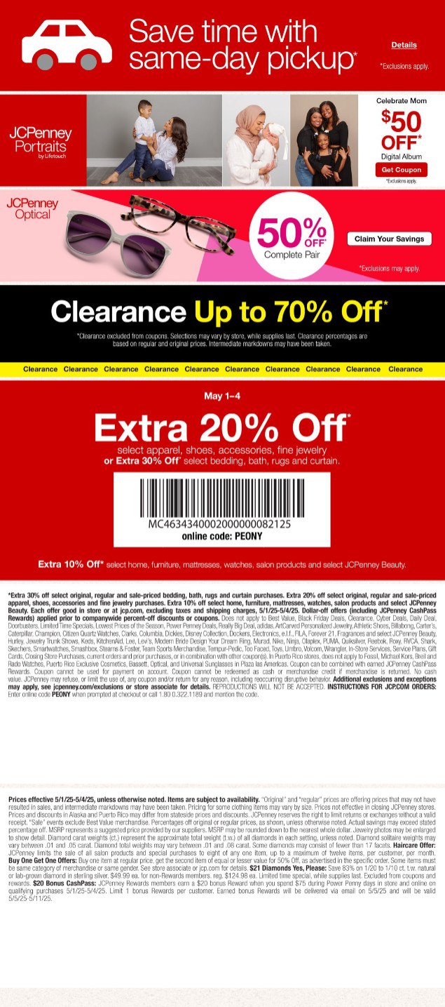 JCPenney Store Ad May 01 – May 04, 2025