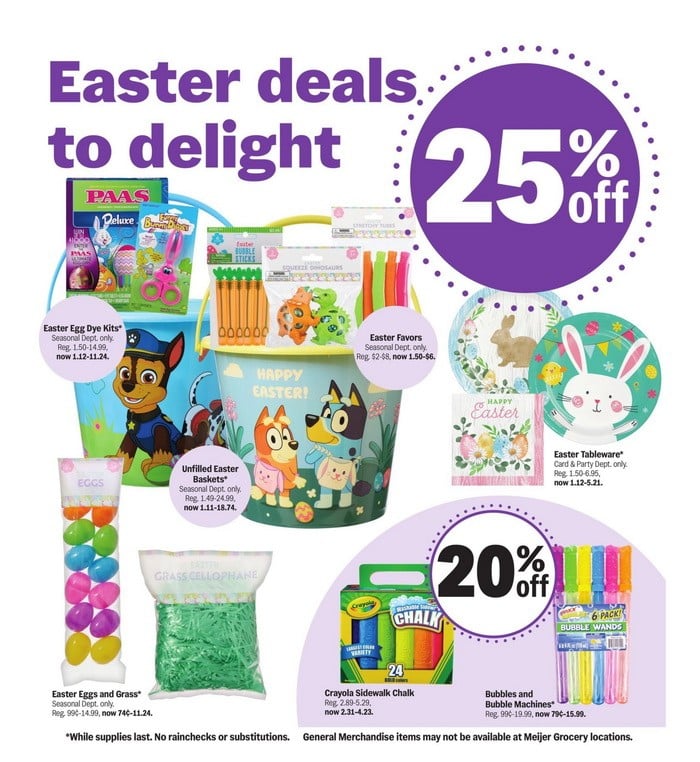 Meijer Easter Ad Apr 13 – Apr 20, 2025