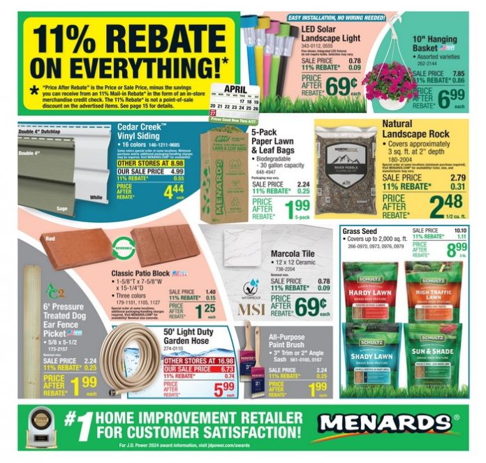 Menards Weekly Ad Apr 17 – Apr 27, 2025