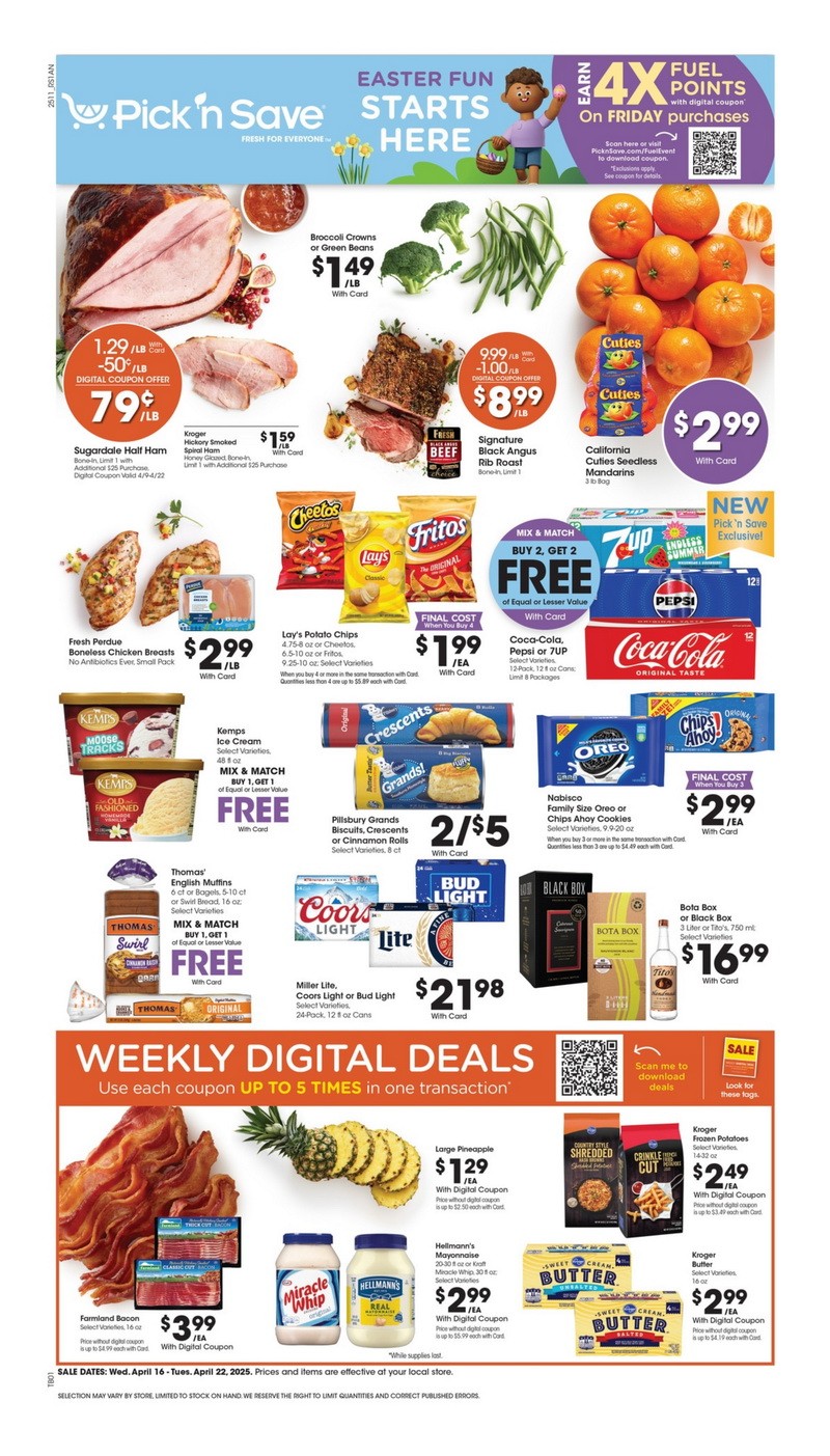 Pick 'n Save Weekly Ad Apr 16 – Apr 22, 2025 (Easter Day Promotion ...