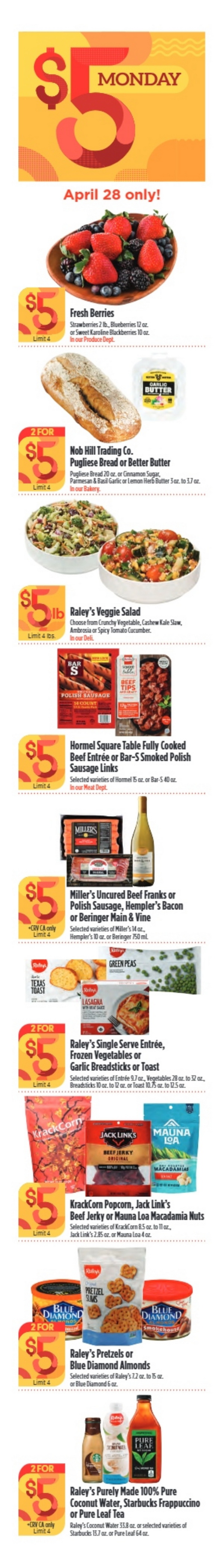 Raley's Supermarkets Weekly Ad Apr 23 – Apr 29, 2025
