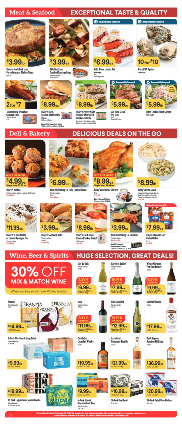 Raley's Supermarkets Weekly Ad Apr 23 – Apr 29, 2025