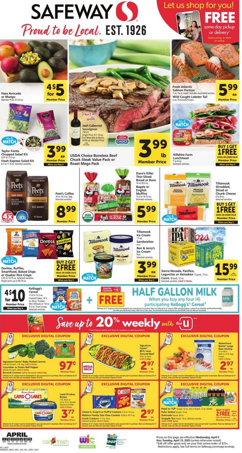 Safeway Weekly Ad Apr 09 – Apr 15, 2025
