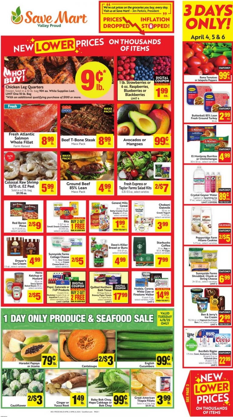 Save Mart Supermarkets Weekly Ad Apr 02 – Apr 08, 2025