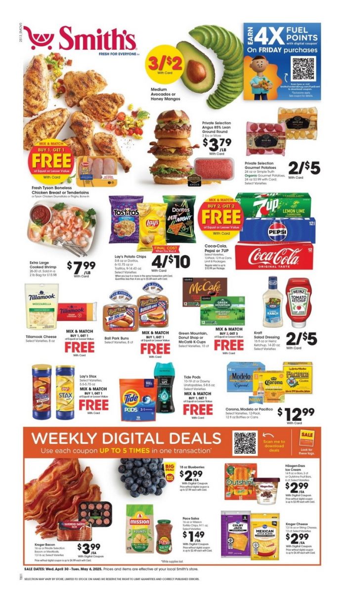 Smith's Food and Drug Weekly Ad Apr 30 – May 06, 2025 (Mother's Day Promotion Included)