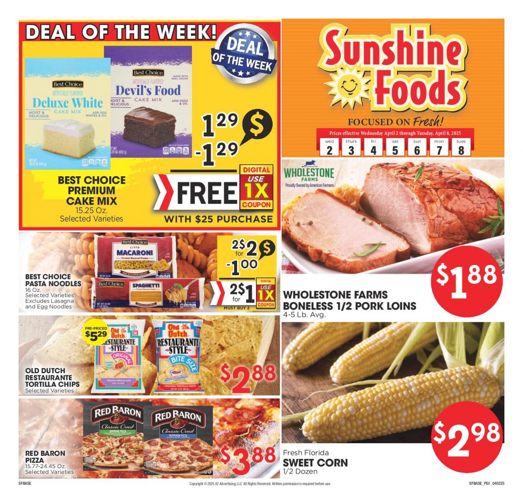 Sunshine Foods Weekly Ad Apr 02 – Apr 08, 2025