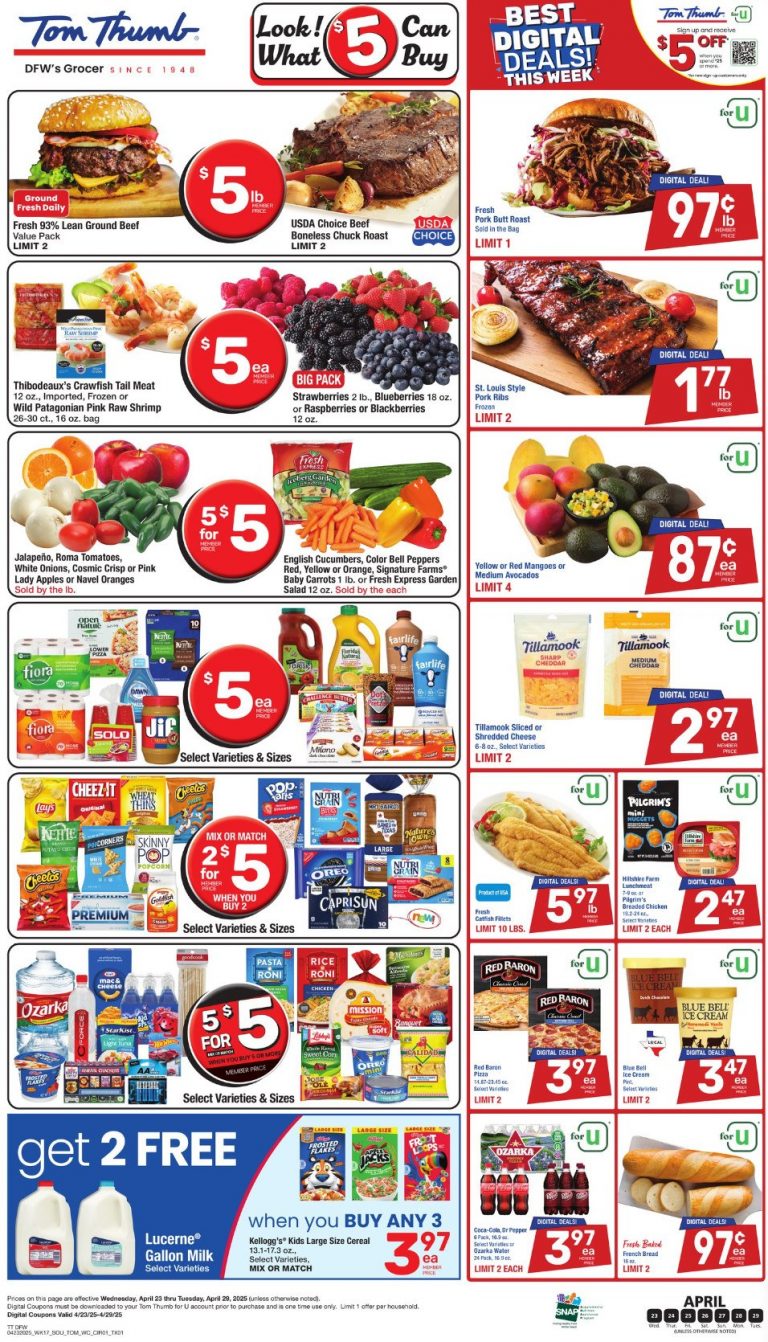 Tom Thumb Weekly Ad Apr 23 – Apr 29, 2025