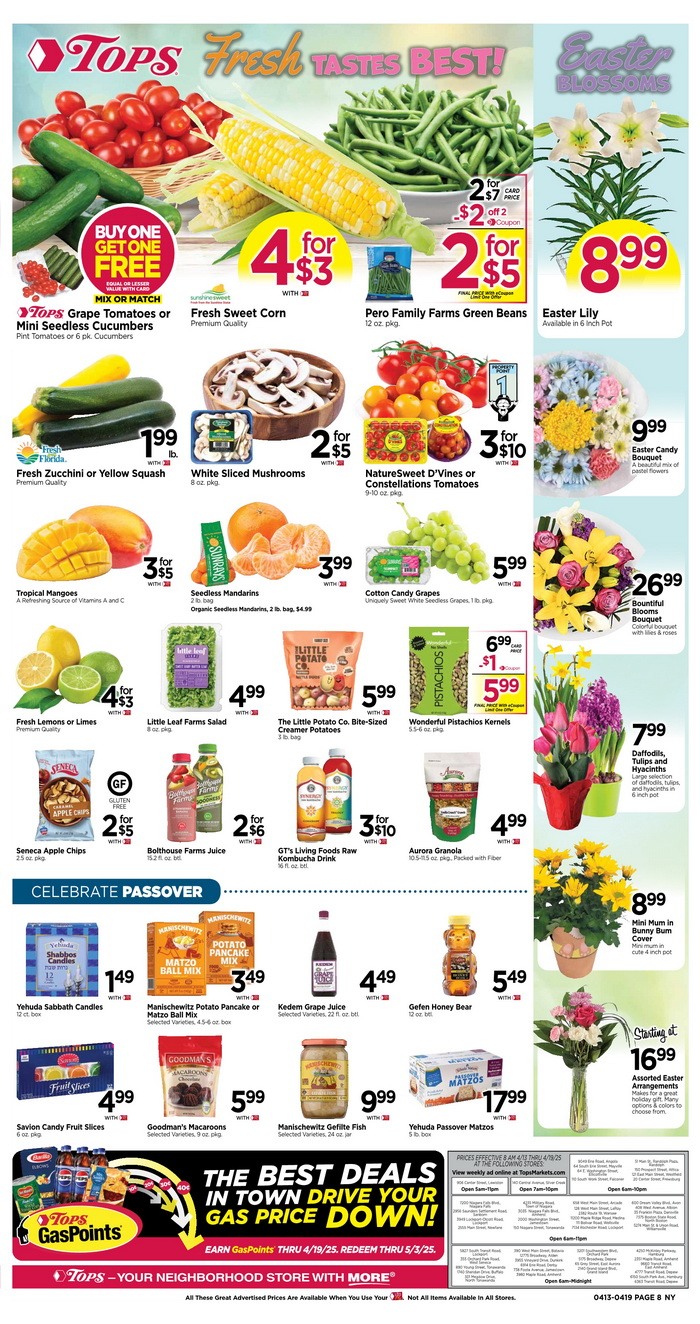 Tops Weekly Ad Apr 13 – Apr 19, 2025 (Easter Promotion Included)