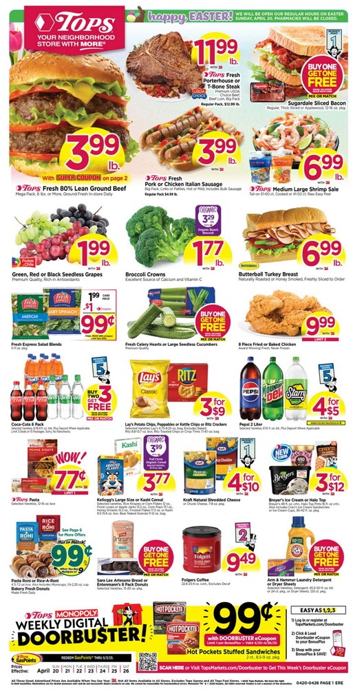 Tops Weekly Ad Apr 20 – Apr 26, 2025