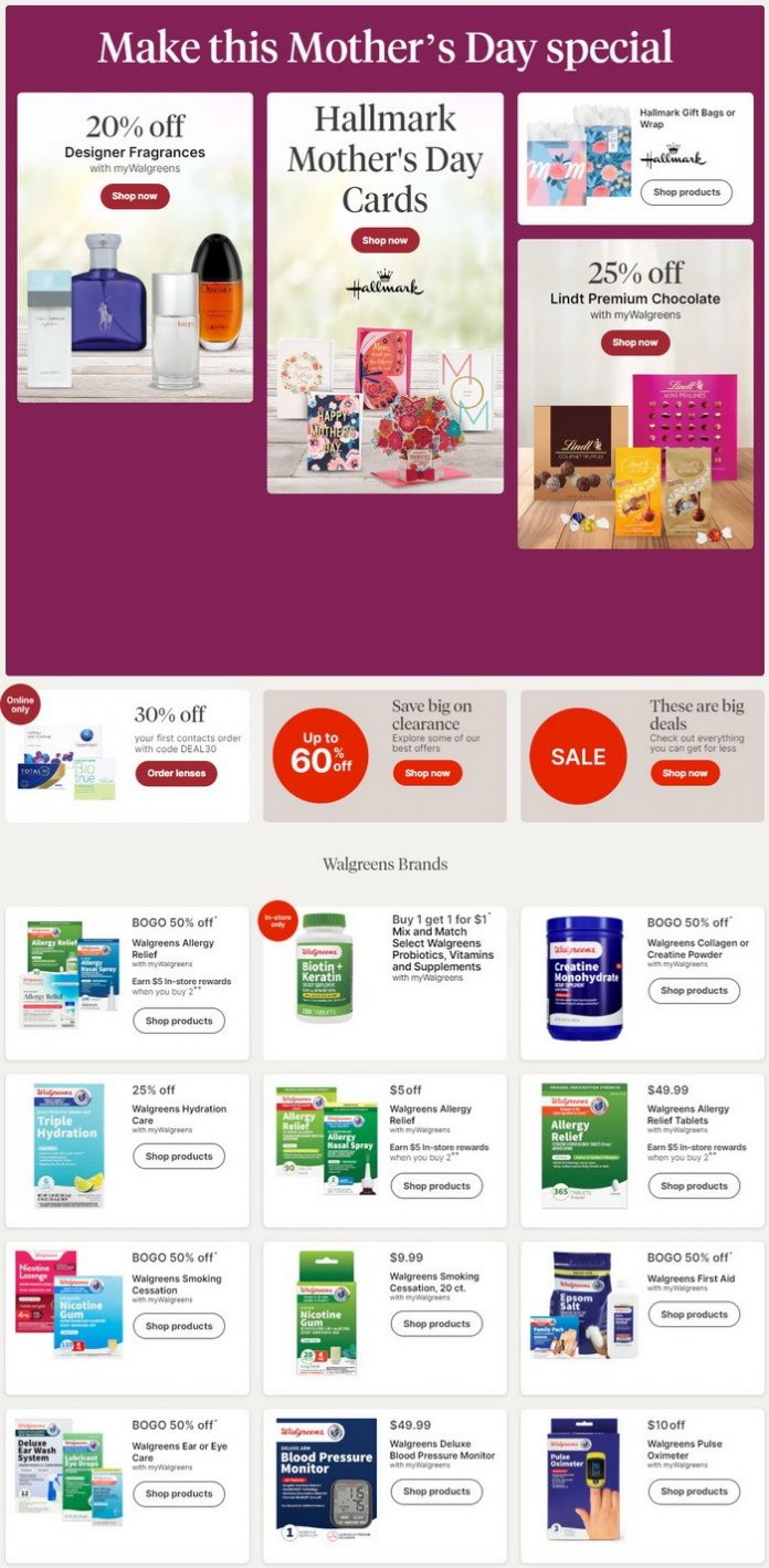 Walgreens Weekly Ad May 04 – May 10, 2025 (Mother's Day Promotion Included)