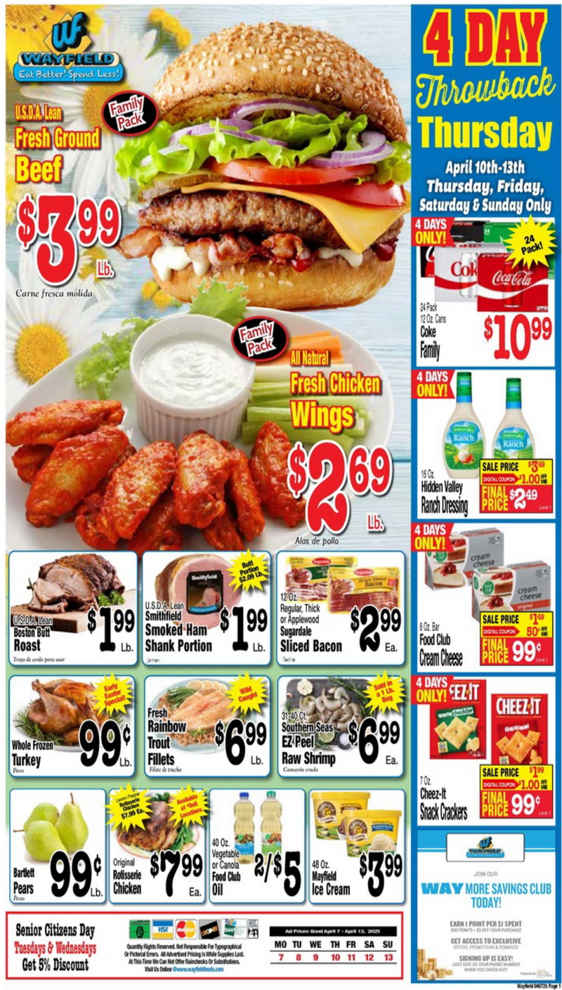 Wayfield Foods Weekly Ad Apr 07 – Apr 13, 2025