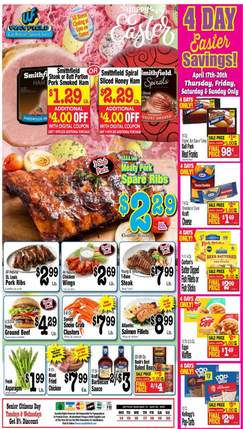 Wayfield Foods Weekly Ad Apr 14 – Apr 20, 2025