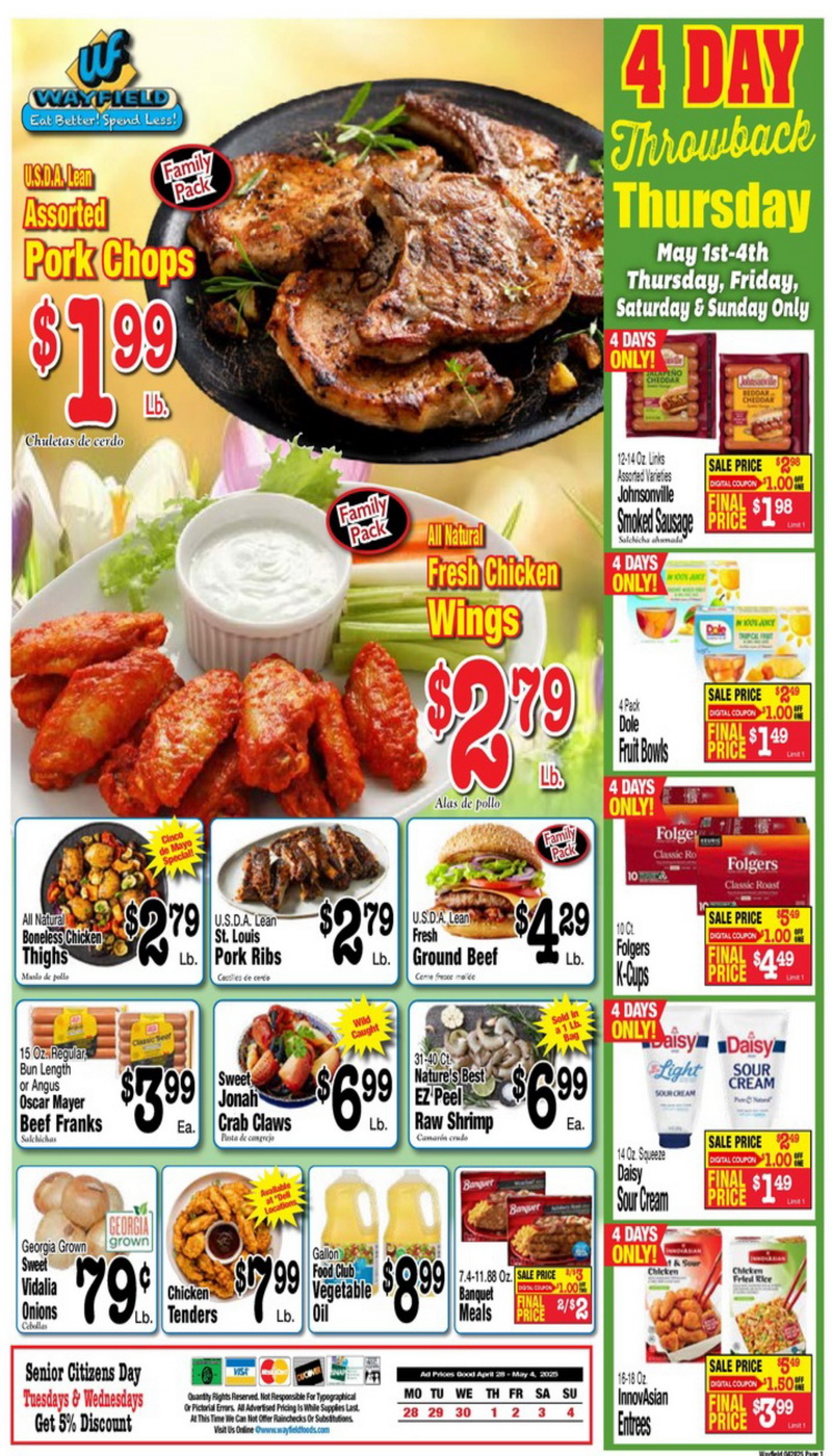 Wayfield Foods Weekly Ad Apr 28 – May 04, 2025