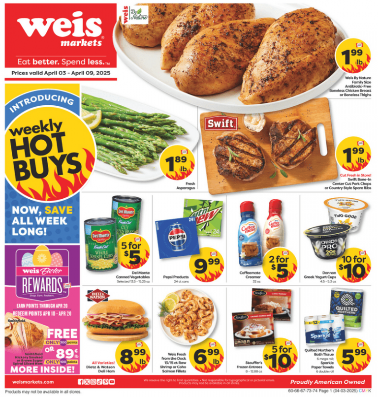 Weis Markets Weekly Ad Apr 03 – Apr 09, 2025