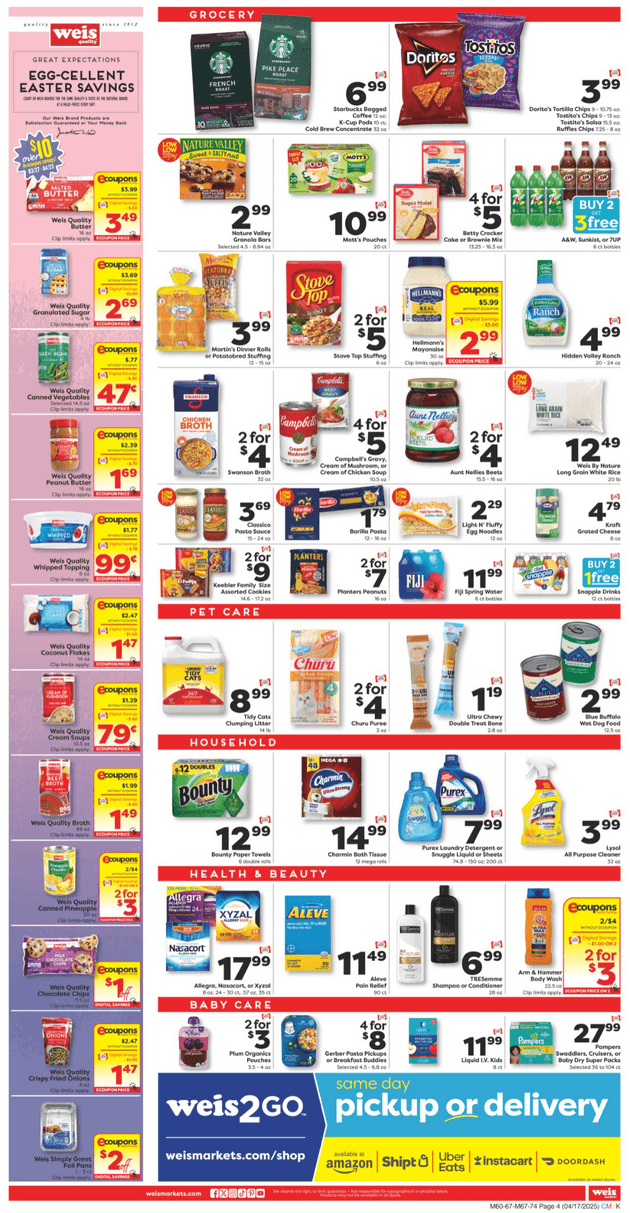 Weis Markets Weekly Ad Apr 17 – Apr 23, 2025 (Easter Promotion Included)