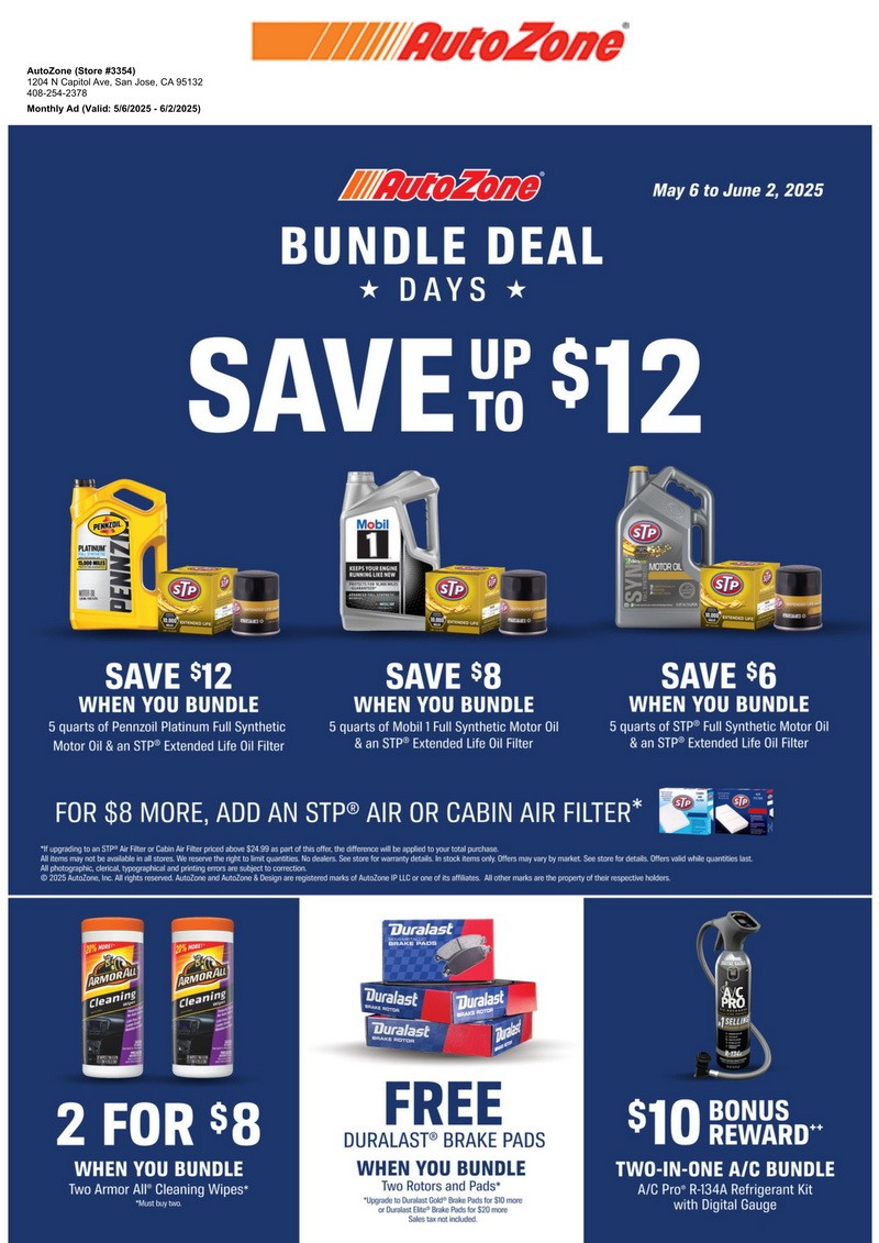AutoZone Monthly Ad May 06 – Jun 02, 2025