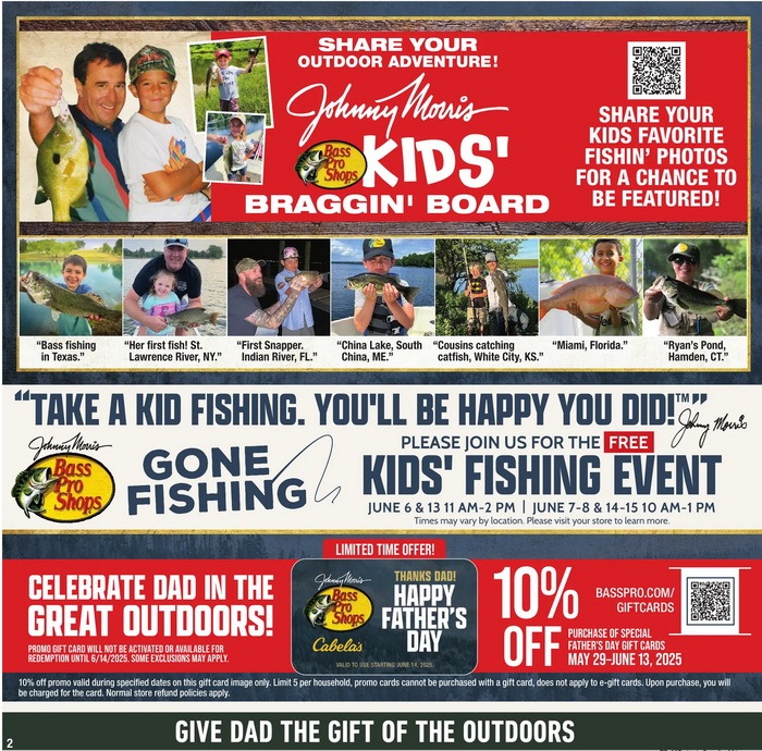 Bass Pro Shops Father's Day Sale May 29 – Jun 15, 2025
