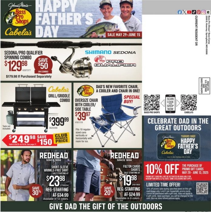 Bass Pro Shops Father's Day Sale May 29 – Jun 15, 2025