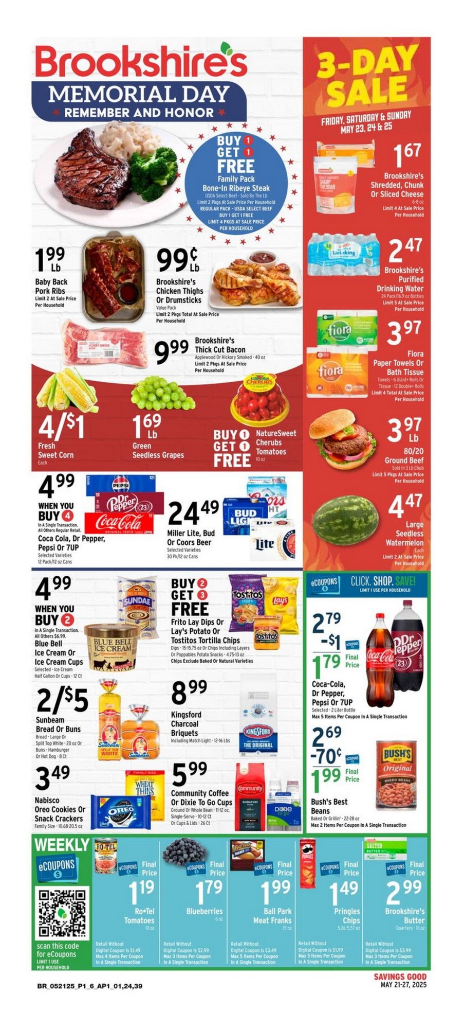 Brookshire's Weekly Ad May 21 – May 27, 2025 (Memorial Day Promotion Included)