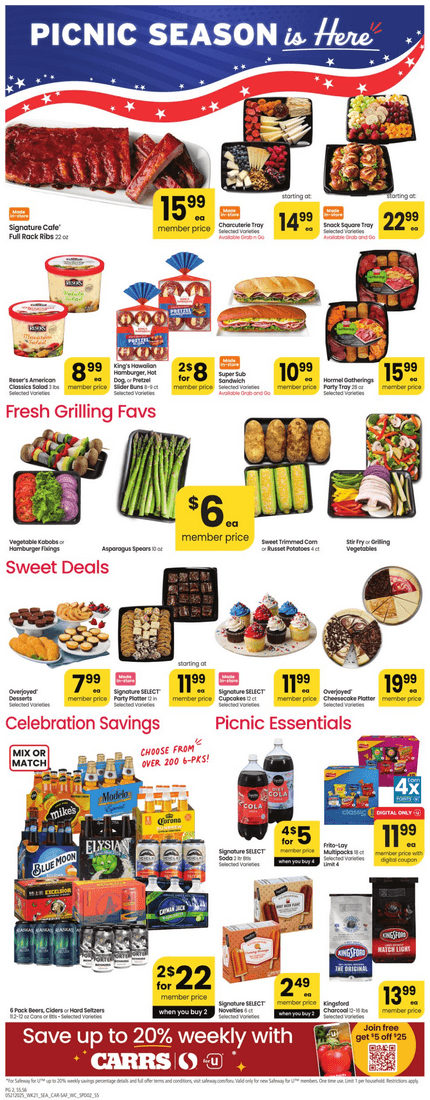 Carrs Weekly Ad May 21 – May 27, 2025 (Memorial Day Promotion Included)