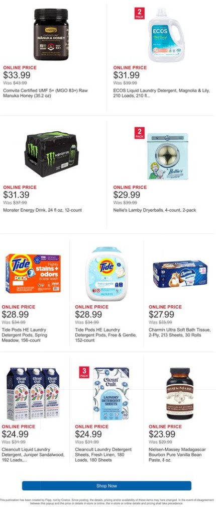Costco Grocery & Household Essentials Sale May 20– May 25, 2025