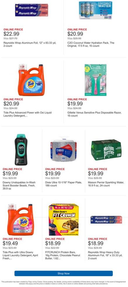 Costco Grocery & Household Essentials Sale May 20– May 25, 2025