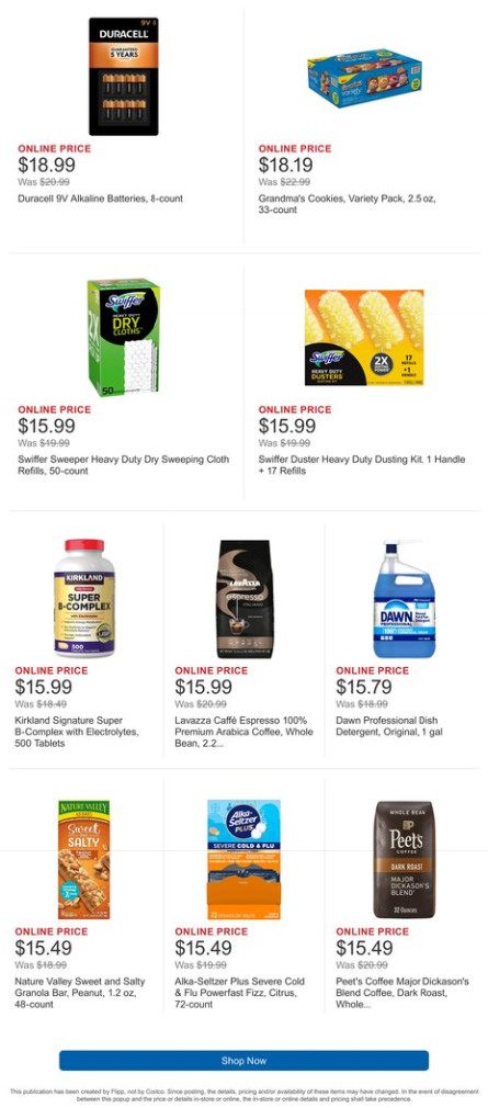 Costco Grocery & Household Essentials Sale May 20– May 25, 2025