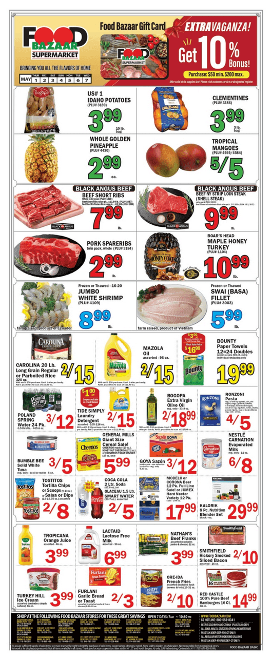 Food Bazaar Weekly Ad May 01 – May 07, 2025