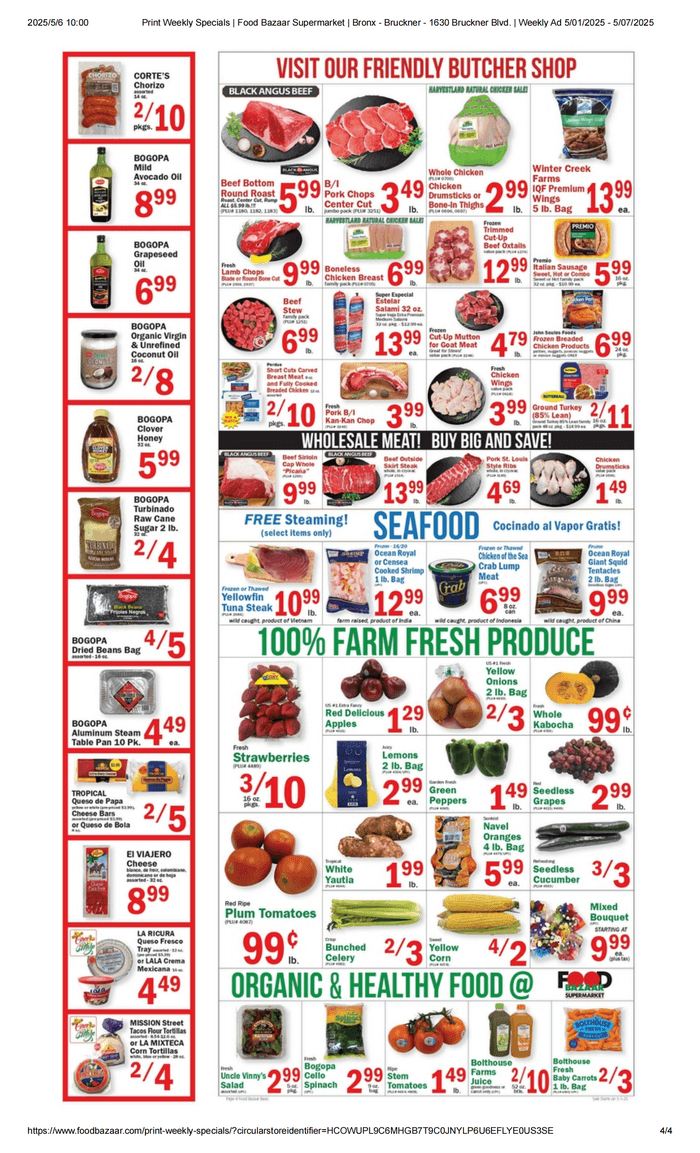 Food Bazaar Weekly Ad May 01 – May 07, 2025