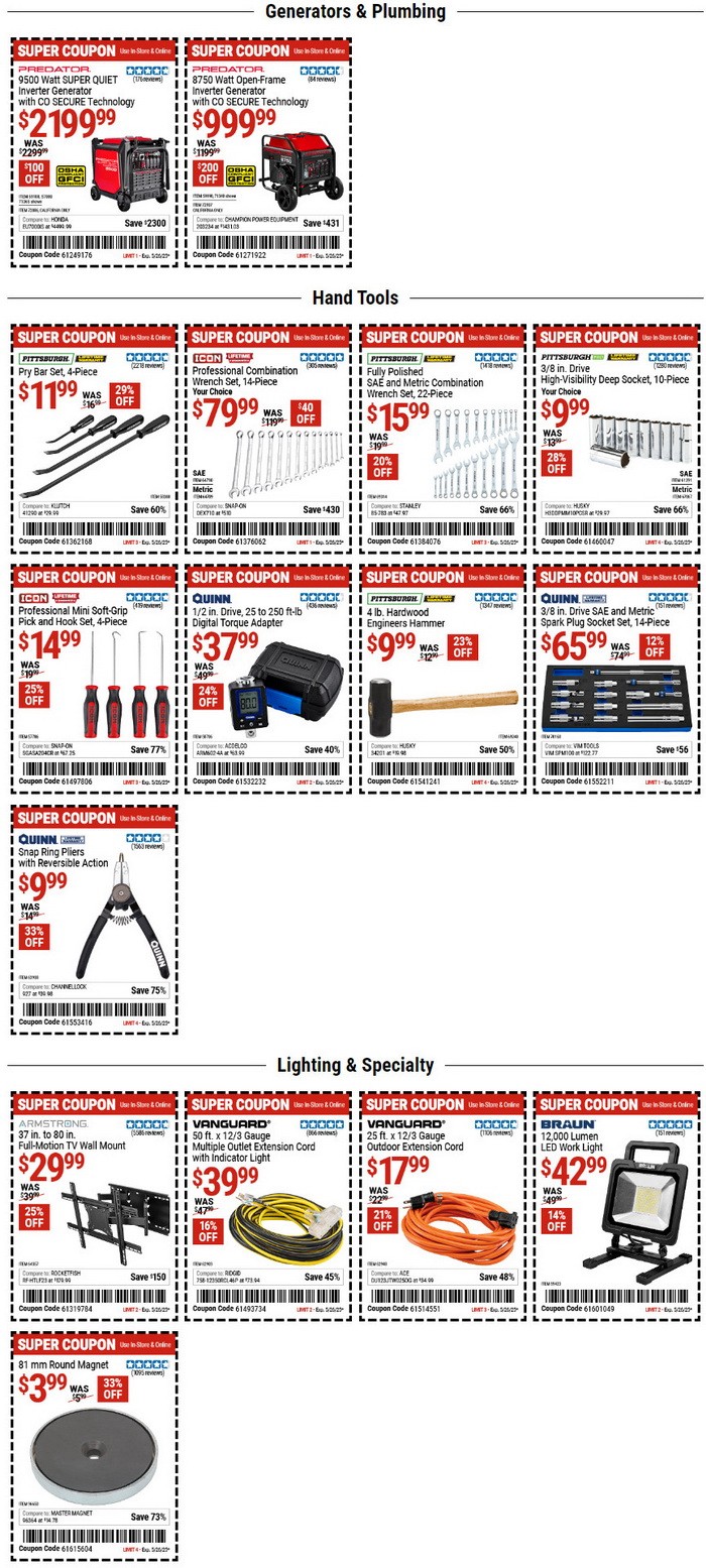 Harbor Freight Coupon Sale May 12 – May 26, 2025