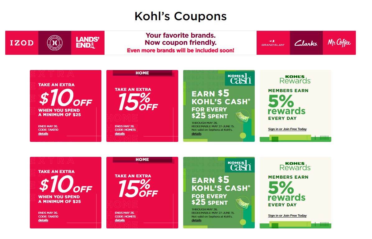 Kohl's Coupon Ad Until May 26, 2025