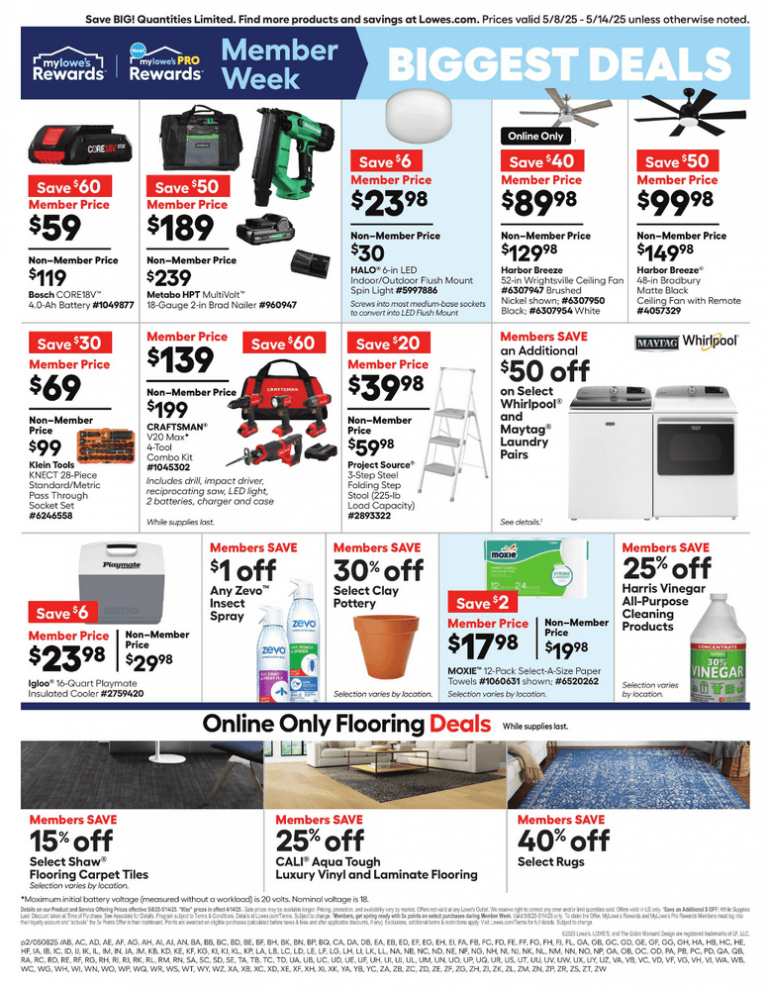 Lowe's Member Week May 08 – May 14, 2025