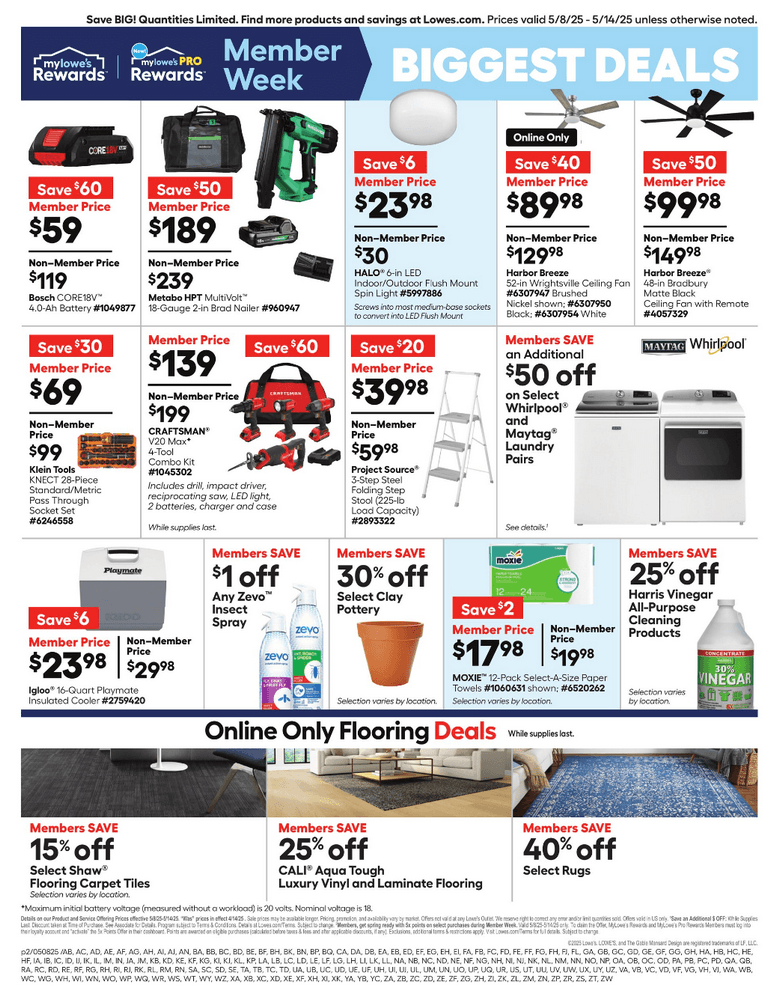 Lowe's Member Week May 08 – May 14, 2025