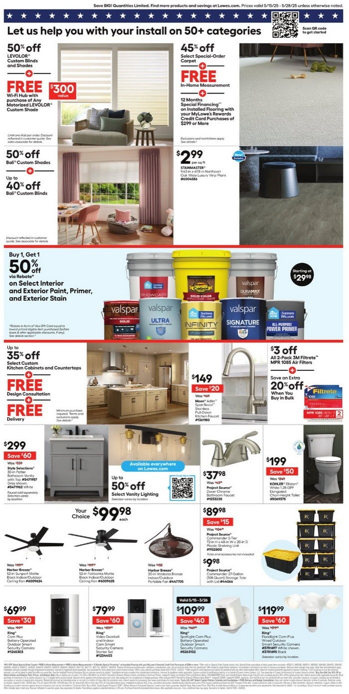 Lowe's Weekly Ad May 15 – May 28, 2025 (Memorial Day Promotion Included)