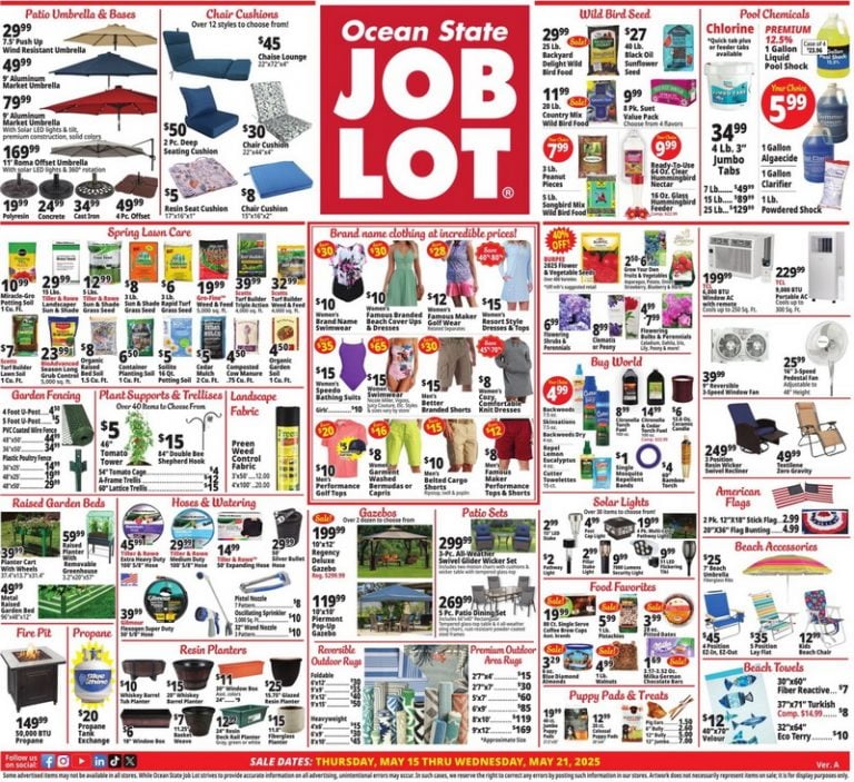 Ocean State Job Lot Weekly Ad May 15 – May 21, 2025