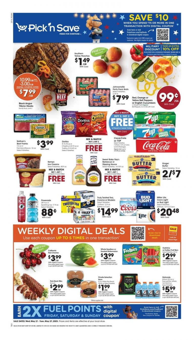 Pick 'n Save Weekly Ad May 21 – May 27, 2025 (Memorial Day Promotion Included)