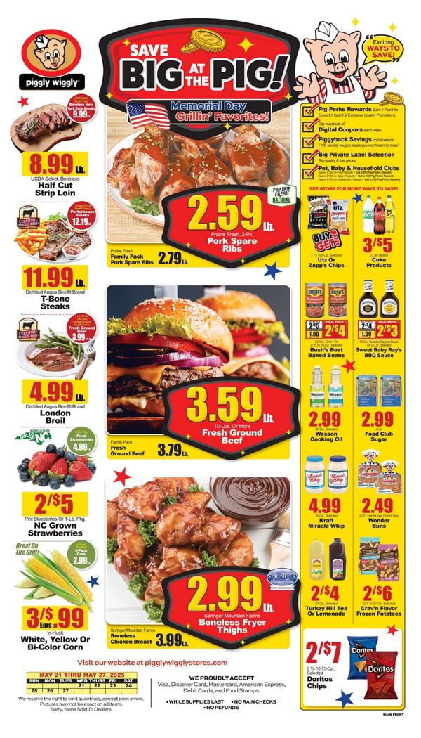 Piggly Wiggly Weekly Ad May 21– May 27, 2025 (Memorial Day Promotion ...